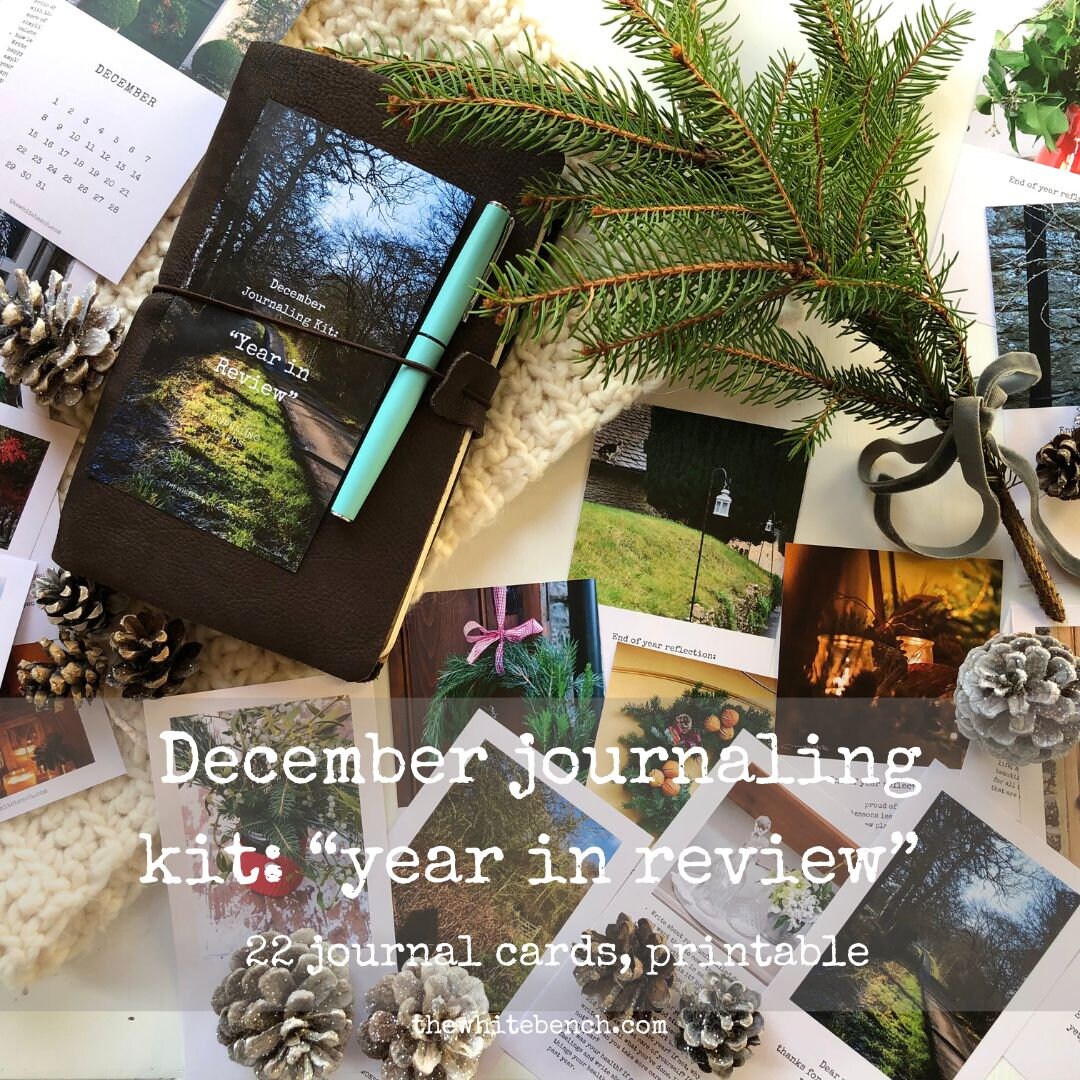 December Journaling Kit Year in Review Journal Cards, Cozy December ...