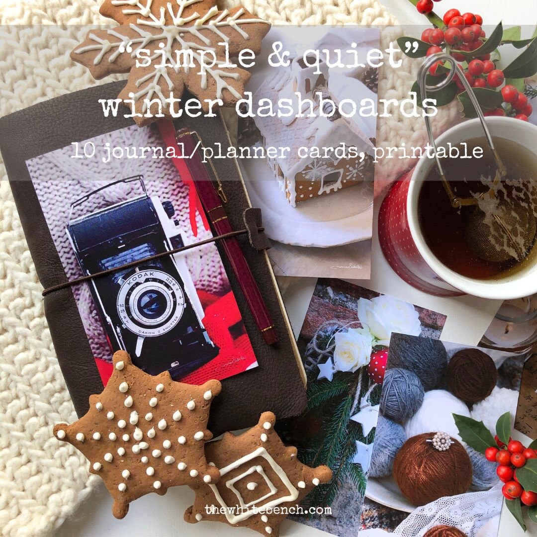 Winter Bullet Style Journal Cards Printable Dashboards, Cozy Planner ...