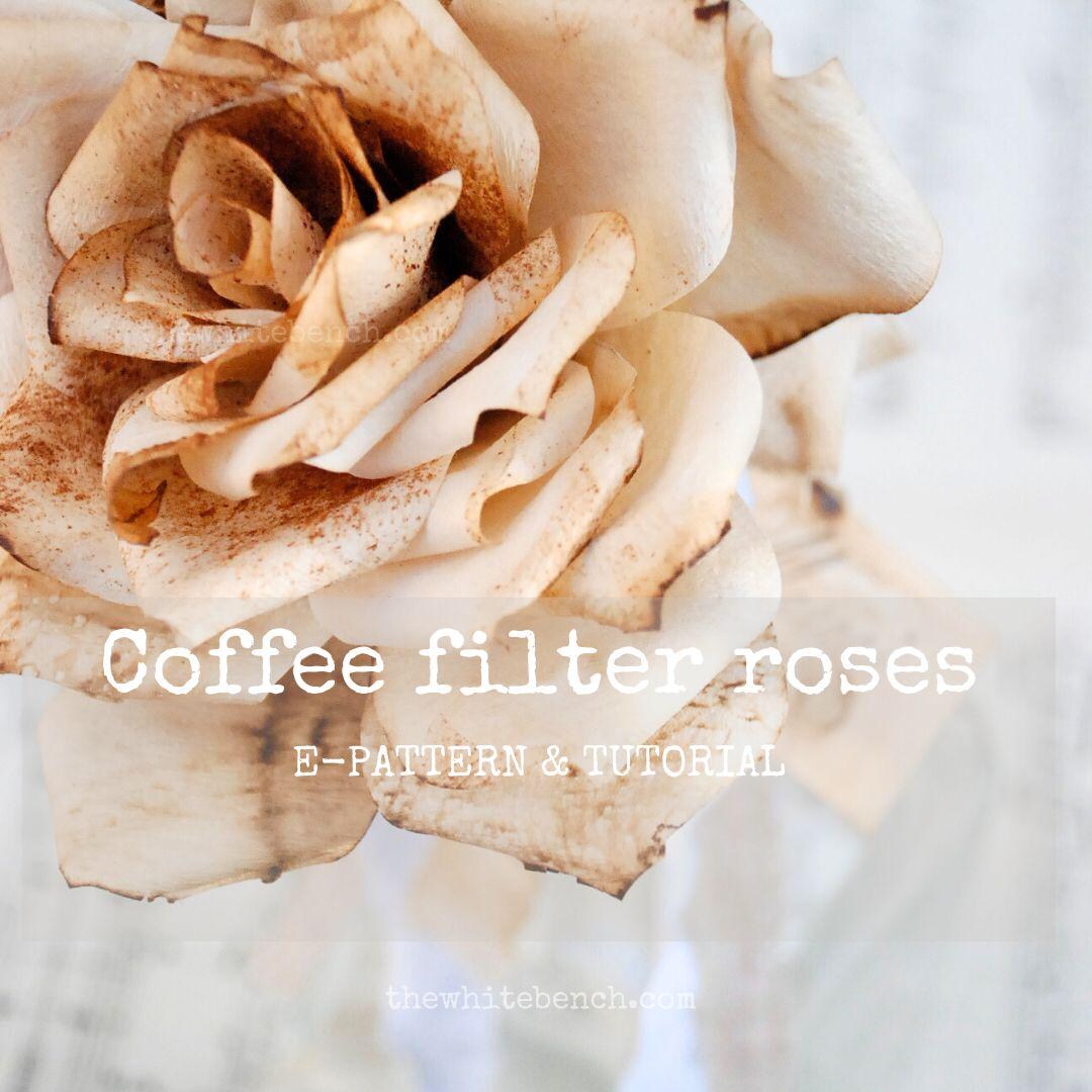 Coffee Filter Rose Template Craft Tutorial, DIY Winter Wedding Favors ...