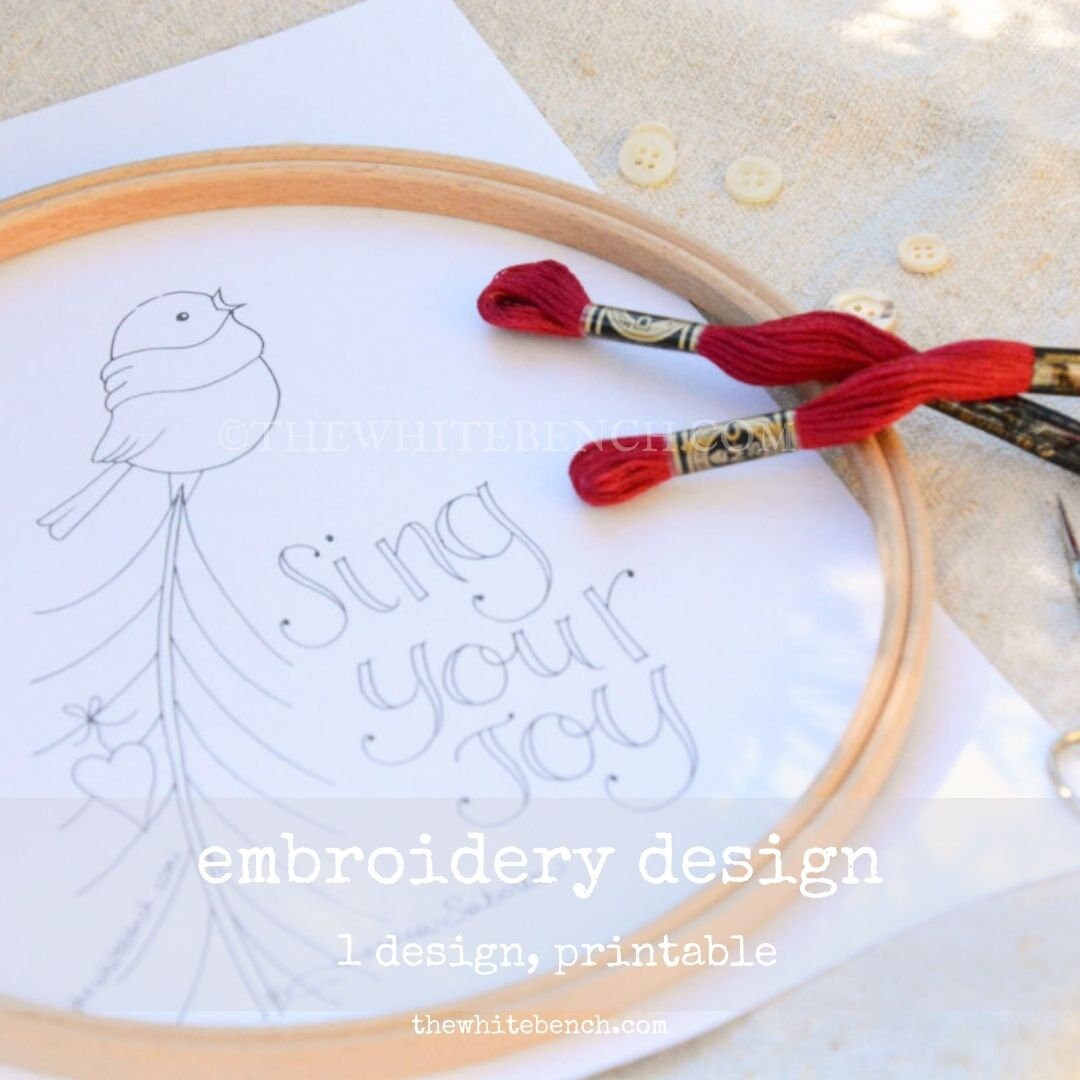 Redwork Embroidery Pattern, Nursery Embroidery Design, Christmas ...