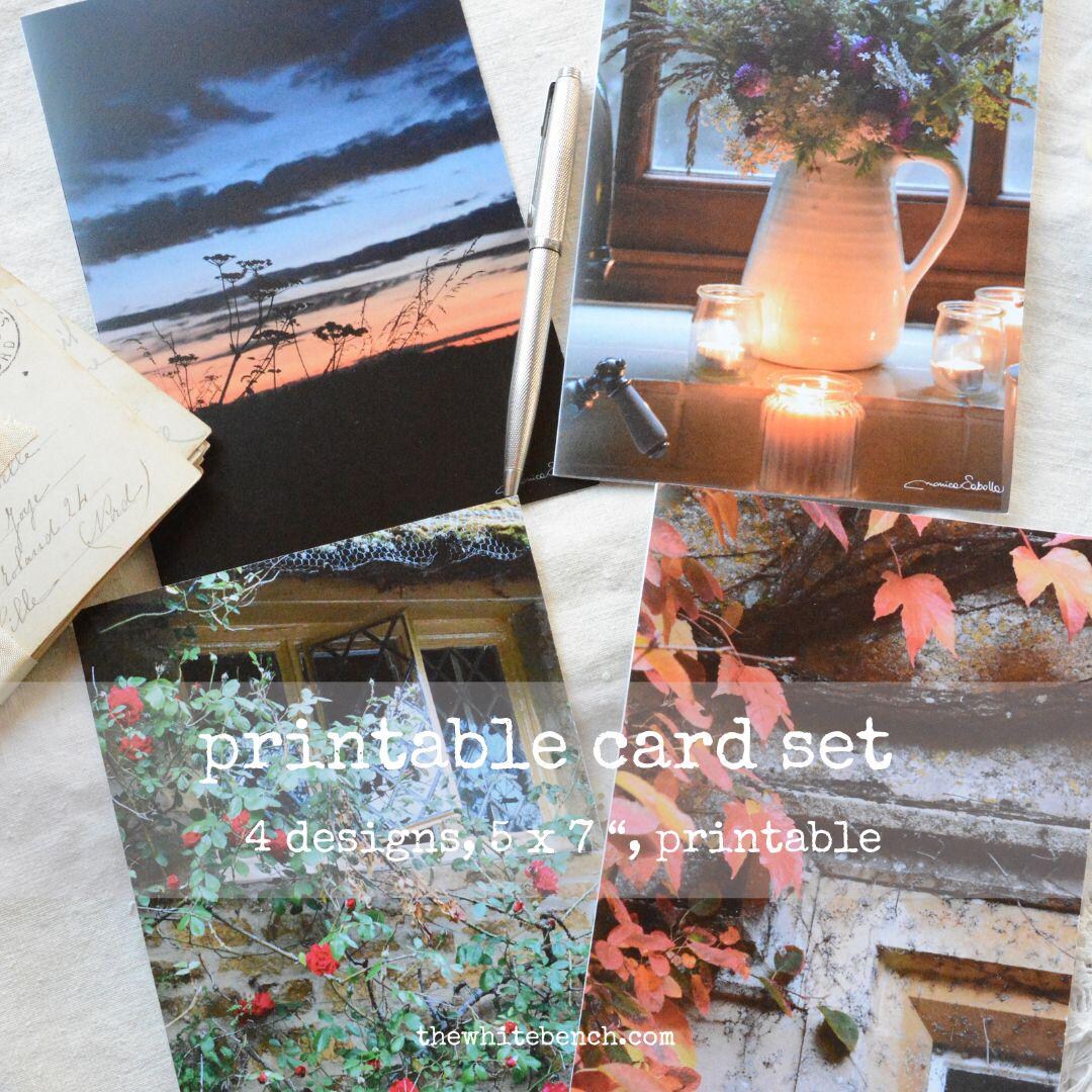 Printable English Countryside Notecard & England Mini Wall Print, 5x7 ...