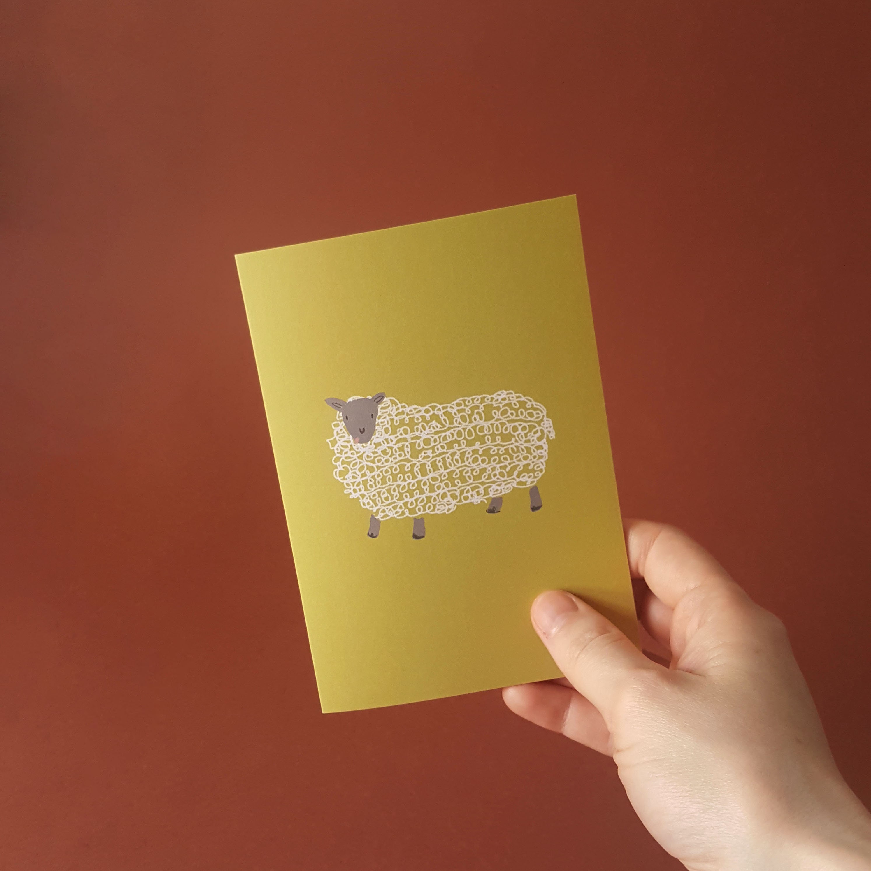 Sheep Greetings Card - Etsy
