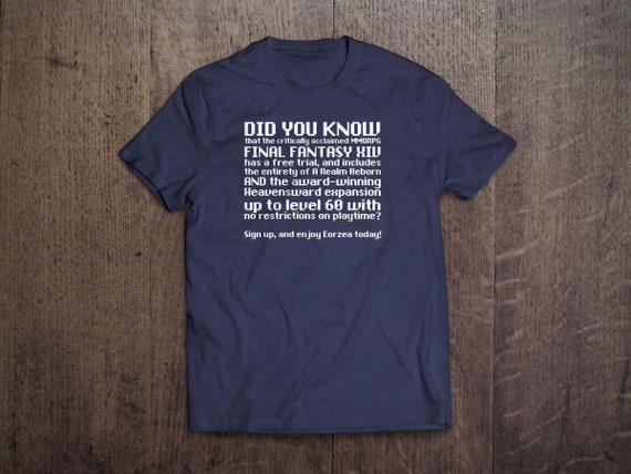 FFXIV Free Trial Copypasta Final Fantasy XIV MMORPG Unisex - Etsy