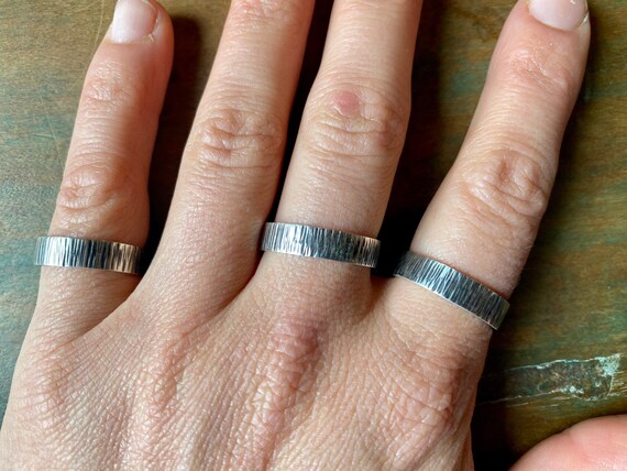 Forged Silver Rings | Etsy