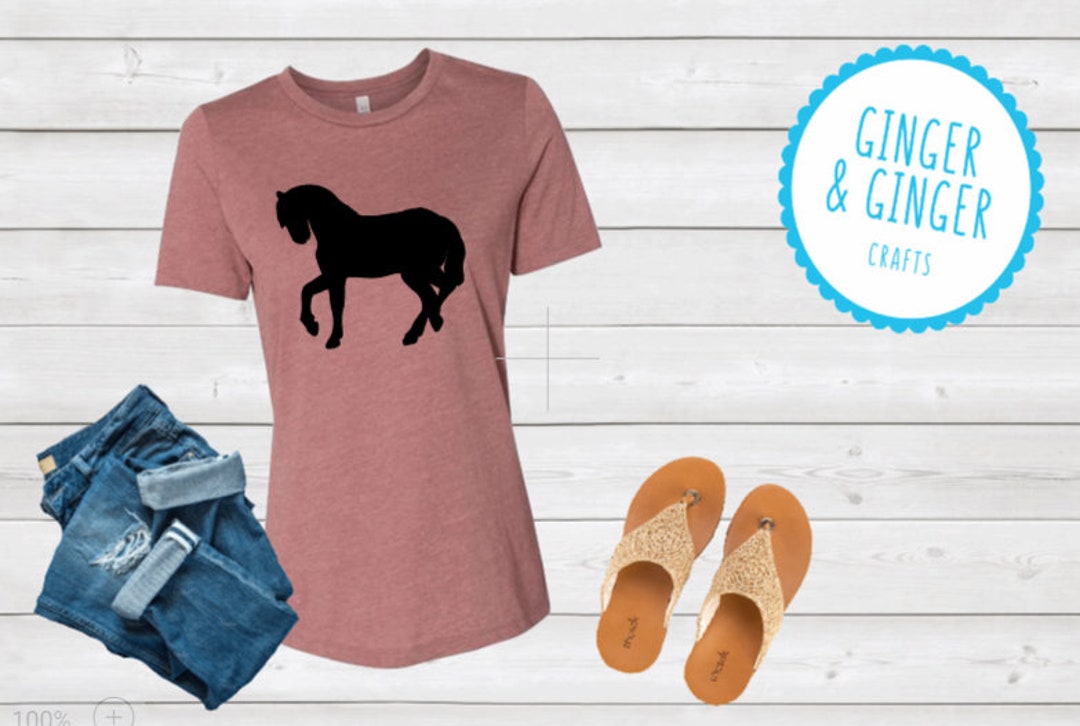 Custom Horse Shirt, Girls/women’s Horse Tshirt, Gold Horse Blouse ...
