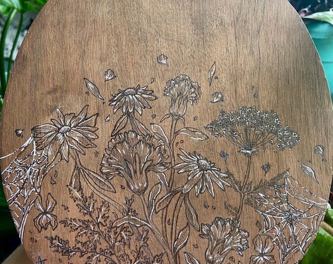 Antique Garden- Wood Burning Pyrography Wall Hanging Art Decor - Etsy