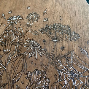 Antique Garden Wood Burning Pyrography Wall Hanging Art Decor - Etsy