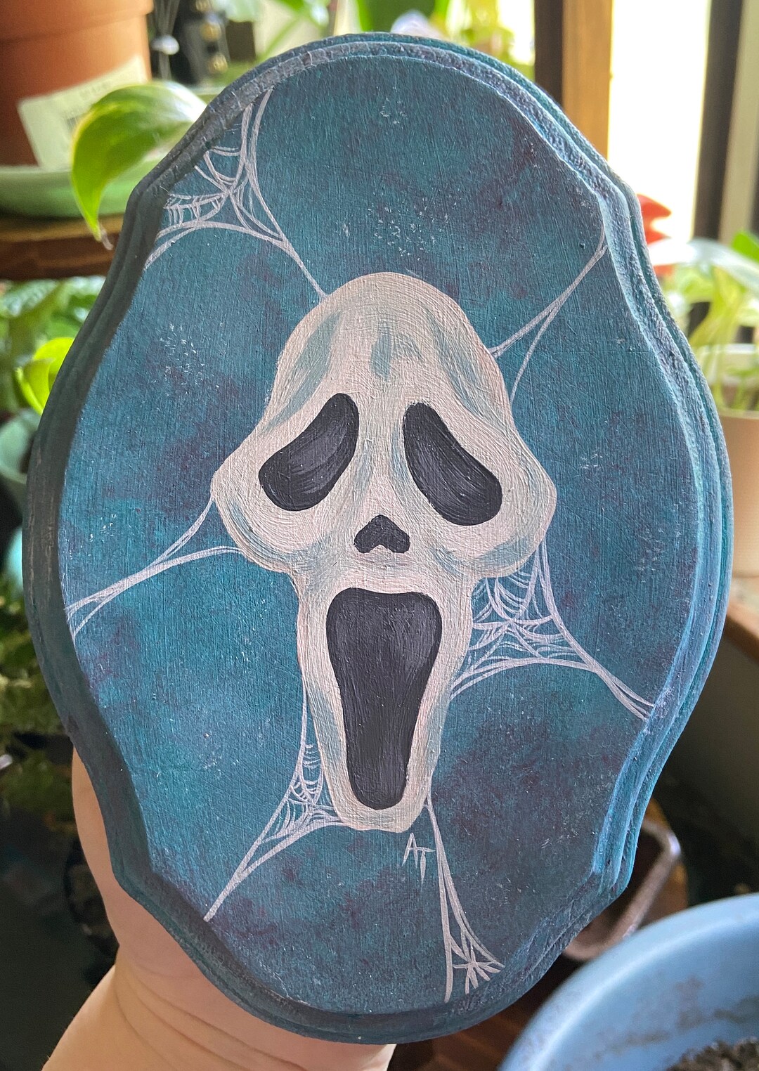 Mr. Ghostface Horror Icon Blue Painting - Etsy