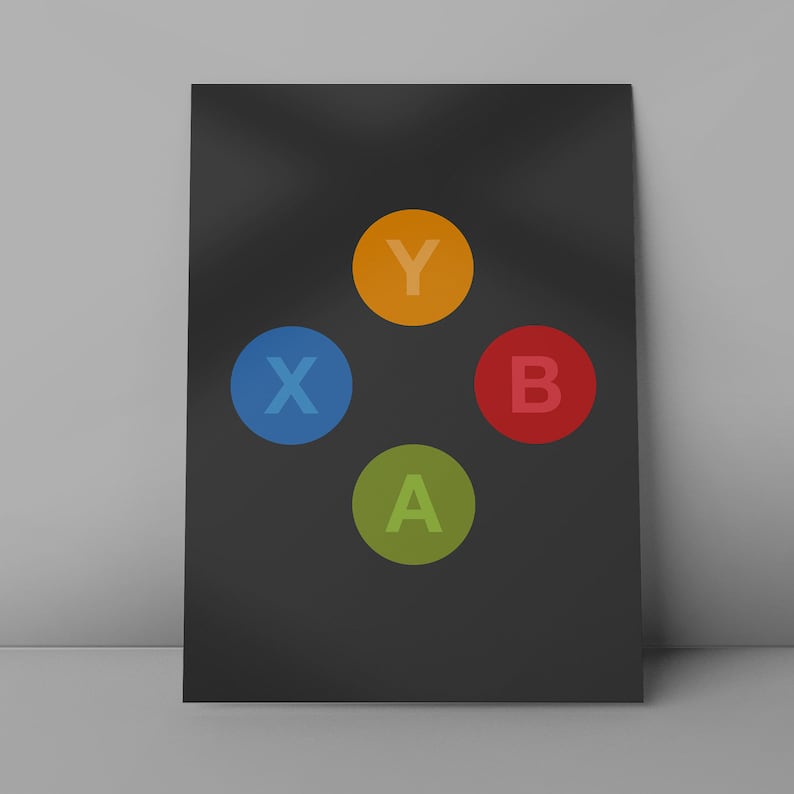 XBOX Controller Poster, XBOX 360 - Digital Download, Print - Etsy