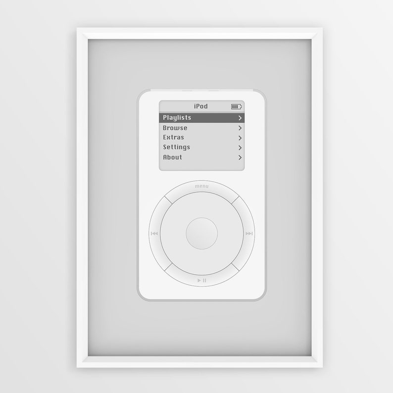 Apple Ipod Classic Poster Digital Download Apple Ipod Print Apple Print ...