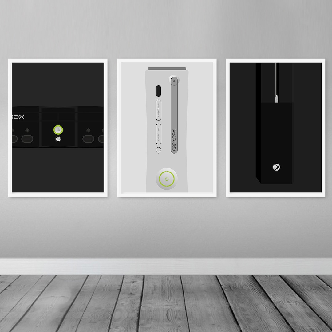 Xbox Console Poster Set, XBOX, XBOX 360, XBOX One - Digital Download ...