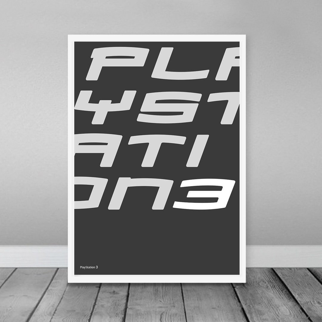 Playstation 3 Logo Console Poster - Videogame Poster, PS3 - Digital ...