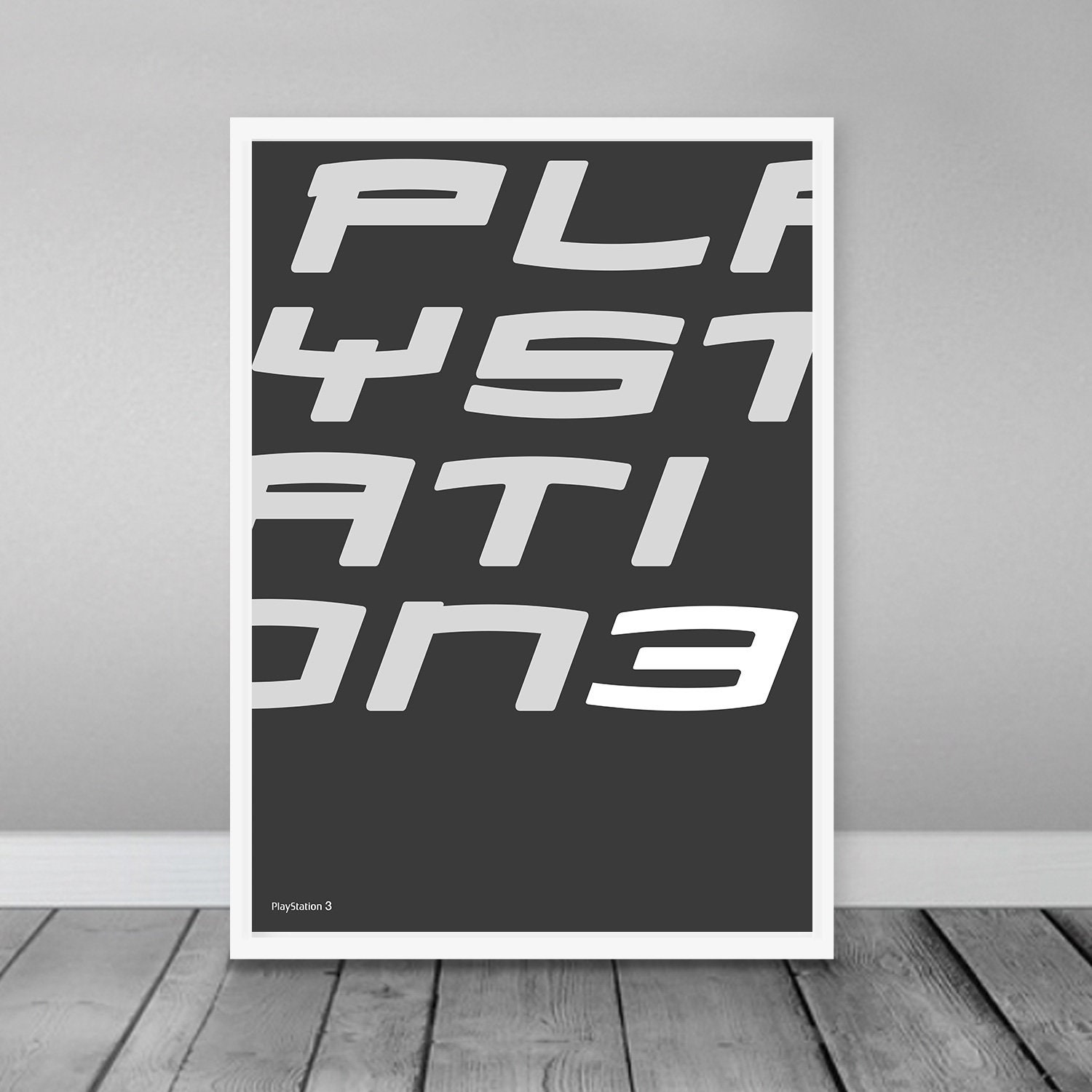 Playstation 3 Logo Console Poster - Videogame Poster, PS3 - Digital ...