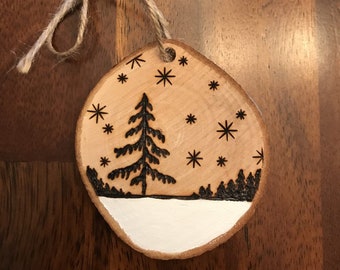 Wood burning ornaments | Etsy
