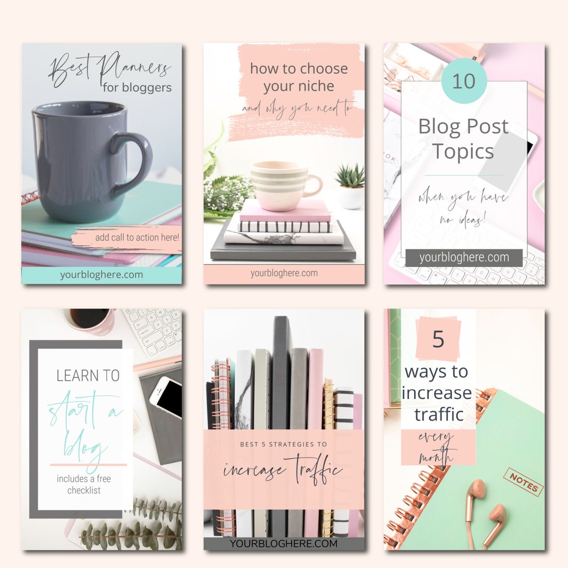 Pinterest Templates, Editable Templates for Pinterest Graphics, Social ...