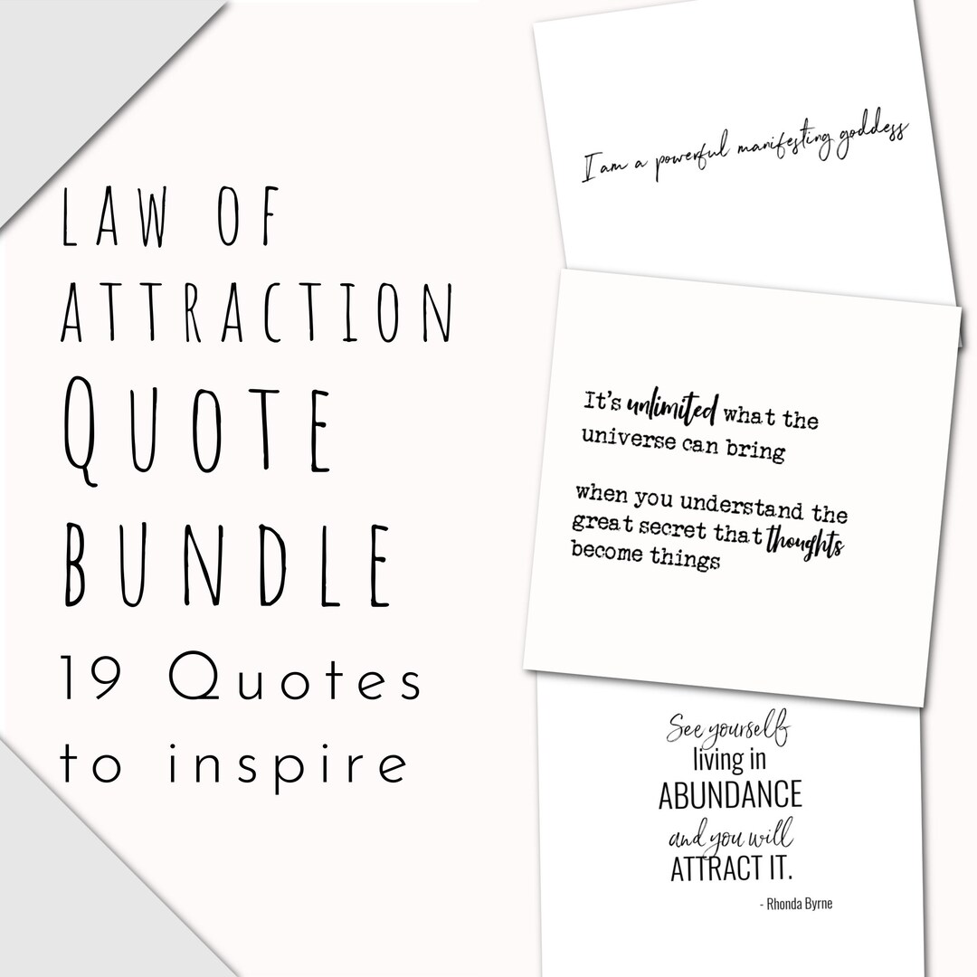 Law of Attraction Quotes | Instant Download Affirmation Quote ...