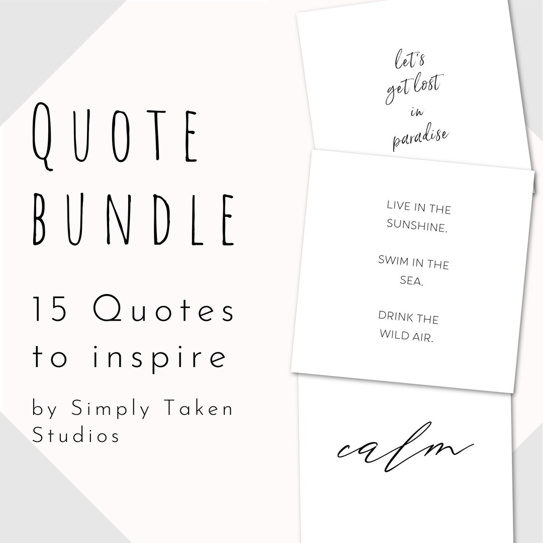 Inspirational Quotes Bundle | Instant Download Social Media Pack ...
