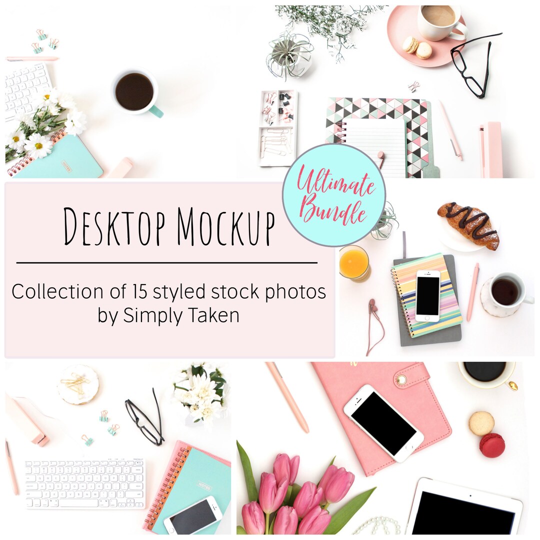 Desktop Mockup Bundle, Styled Stock Photos, 15 Stock Photos of Styled ...