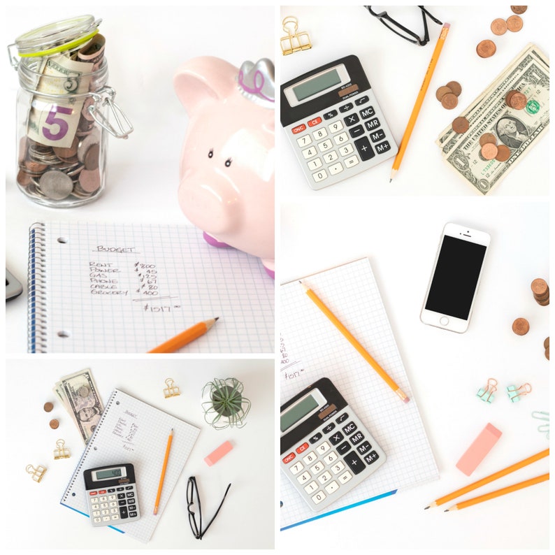 Budgeting and Finance Styled Stock Images, 16 Stock Photo Bundle for ...