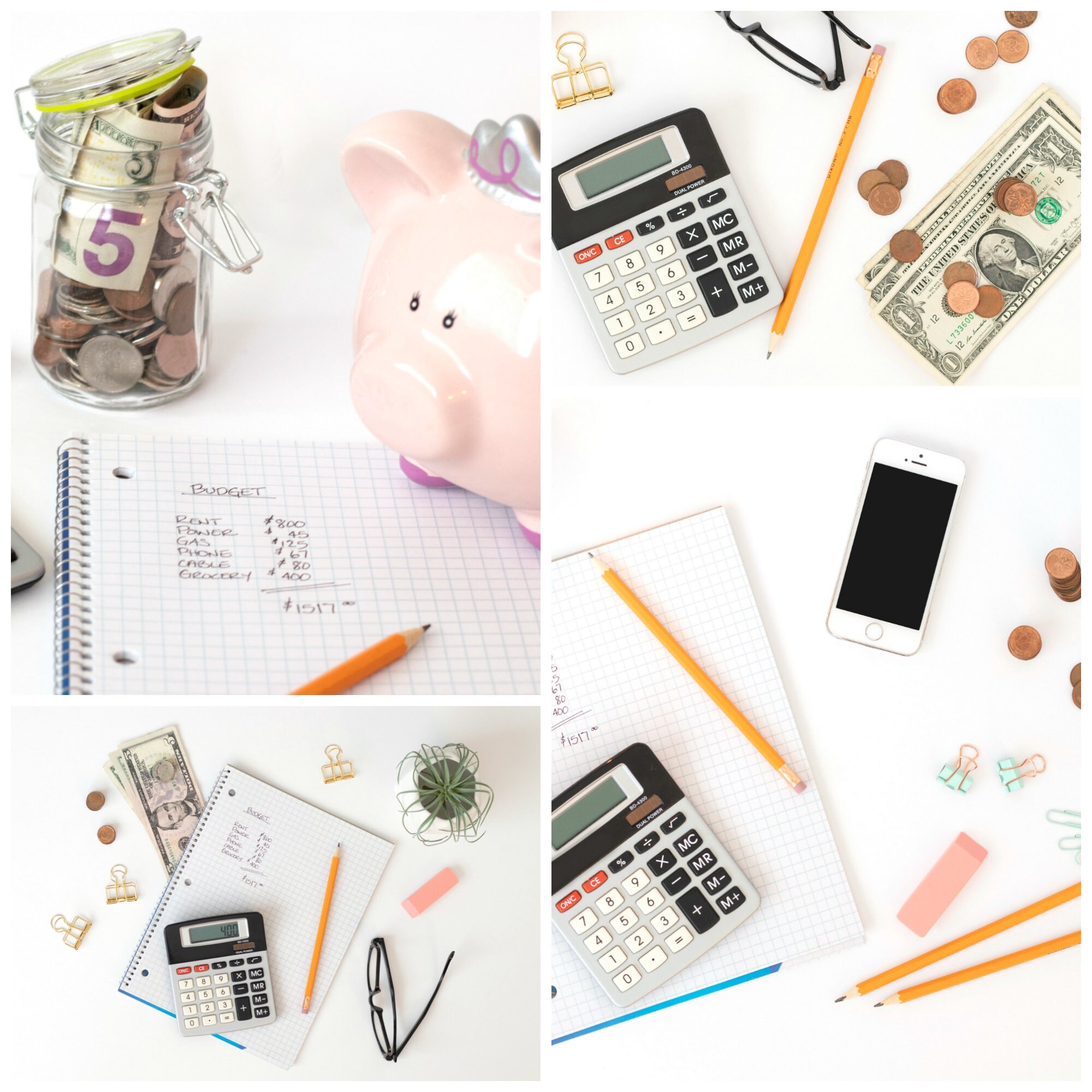 Budgeting and Finance Styled Stock Images, 16 Stock Photo Bundle for ...