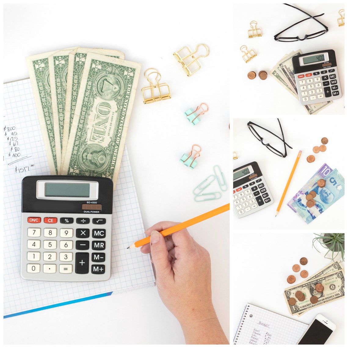 Budgeting and Finance Styled Stock Images, 16 Stock Photo Bundle for ...