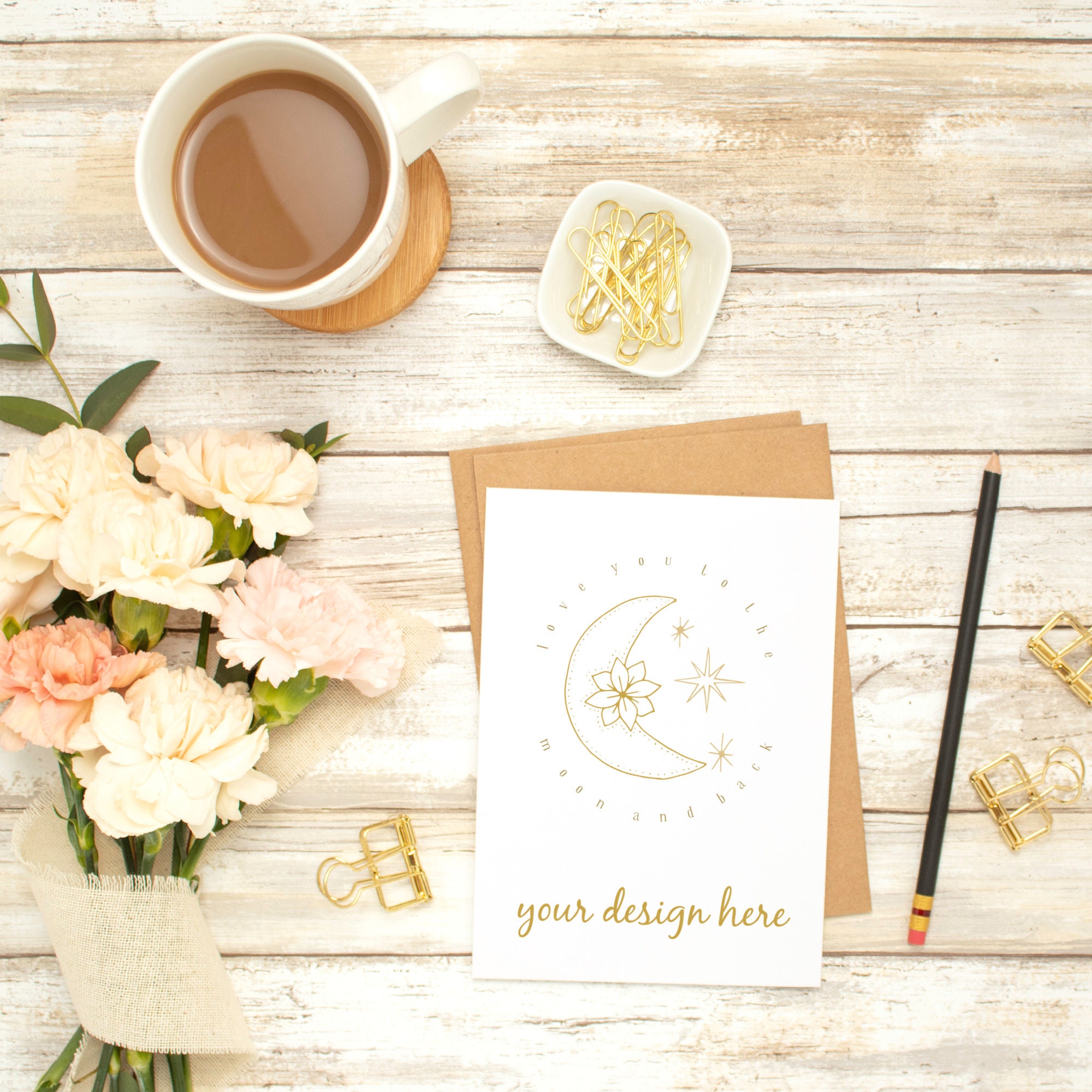 Neutral Mockup Bundle, 11 Digital Background Images, Card Mockup ...