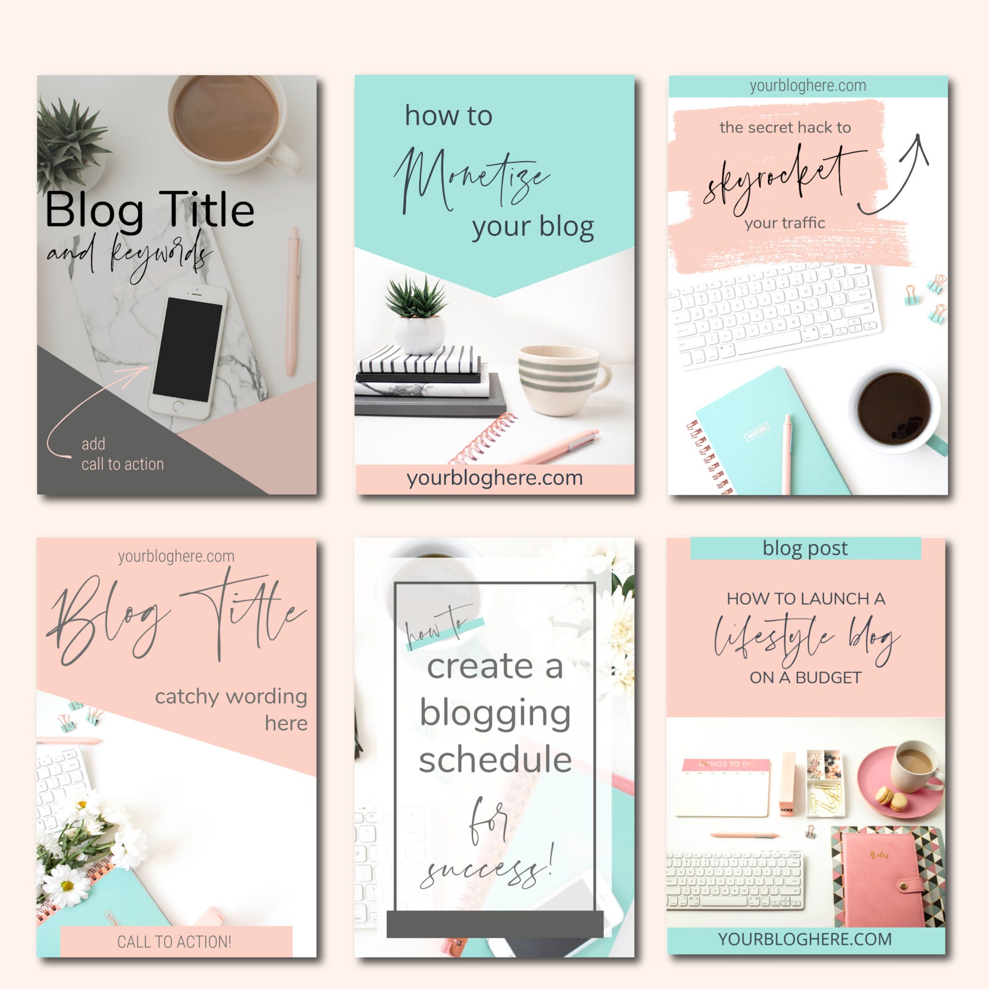 Pinterest Templates, Editable Templates for Pinterest Graphics, Social ...