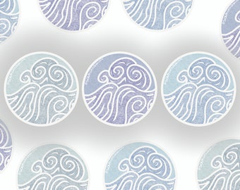Ocean Waves Stickers - Etsy
