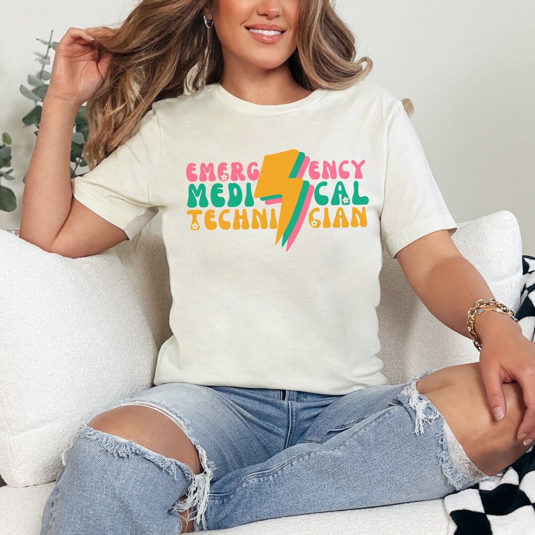 Cute EMT Shirt, Groovy EMS Shirt, Retro EMT Tshirt, Emergency Medicine ...