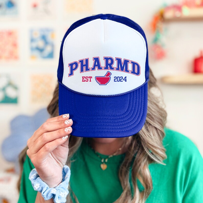 Custom Pharmacist Trucker Hat, Doctor of Pharmacy Graduation Gift, Rx ...
