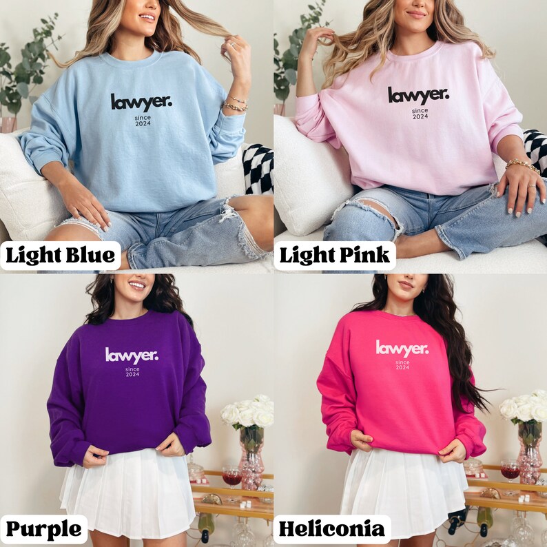 Personalized Lawyer Sweatshirt, Law Graduation Gift, Law School ...