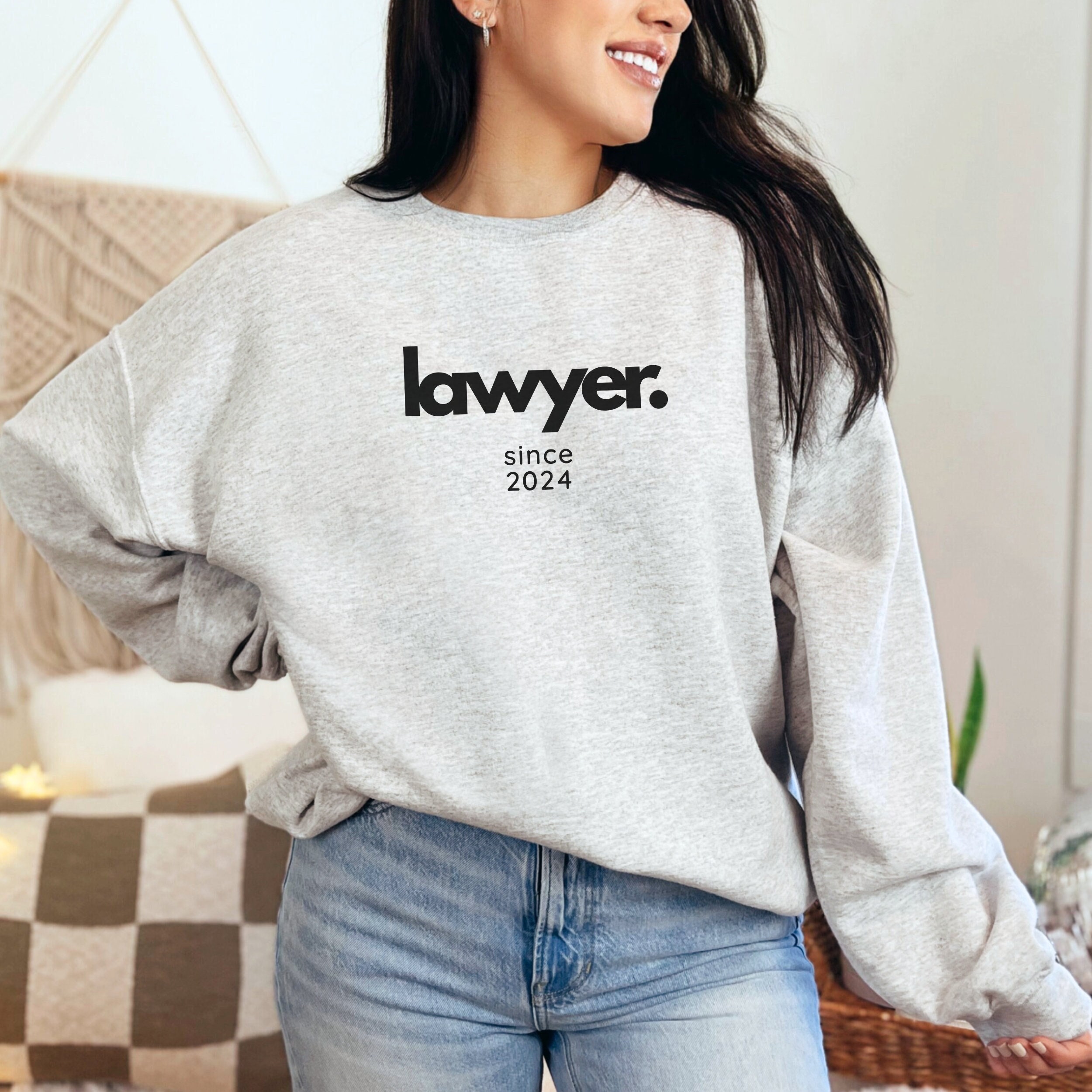 Personalized Lawyer Sweatshirt, Law Graduation Gift, Law School ...