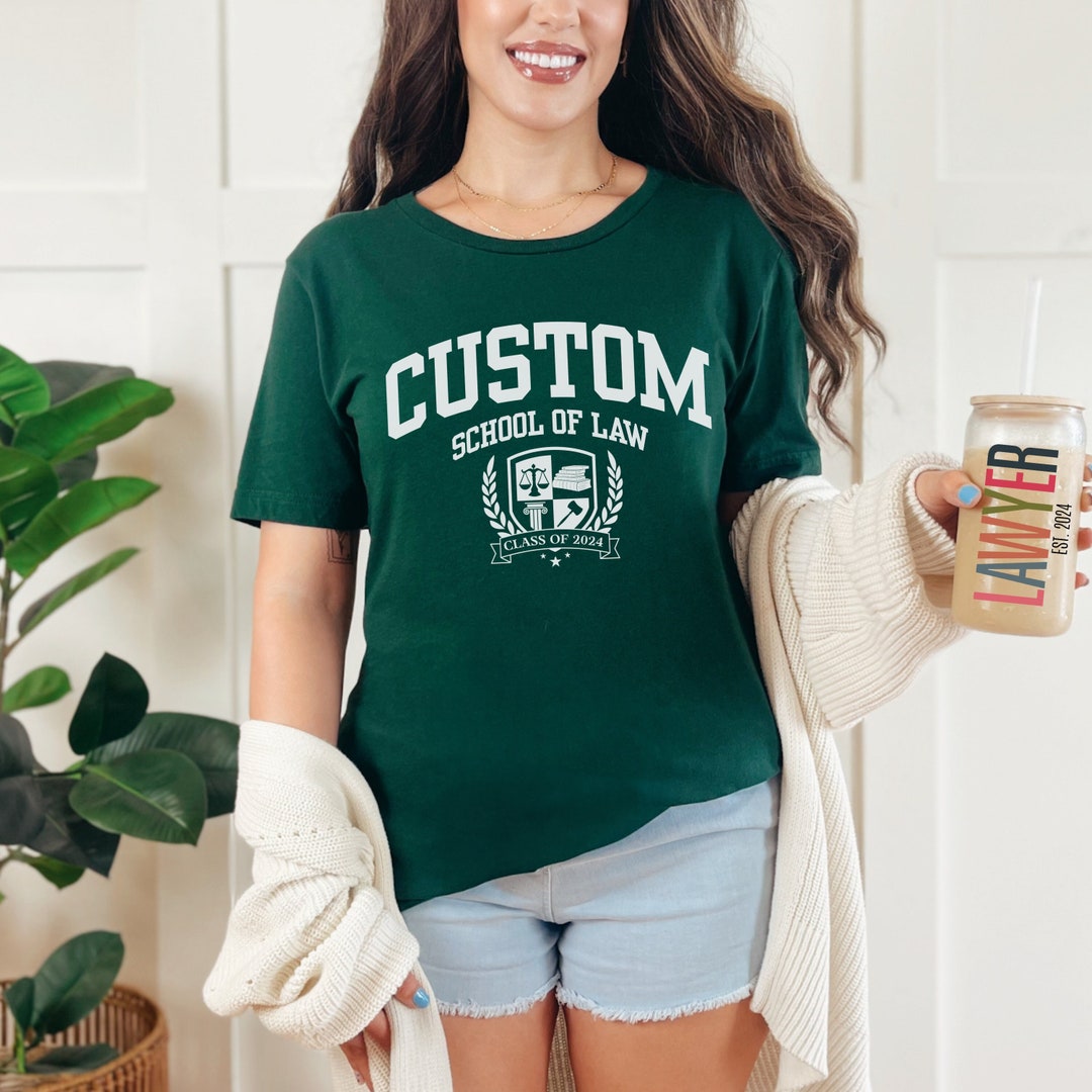 Personalized Lawyer Shirt, Custom Law School Tshirt, Law Graduation ...