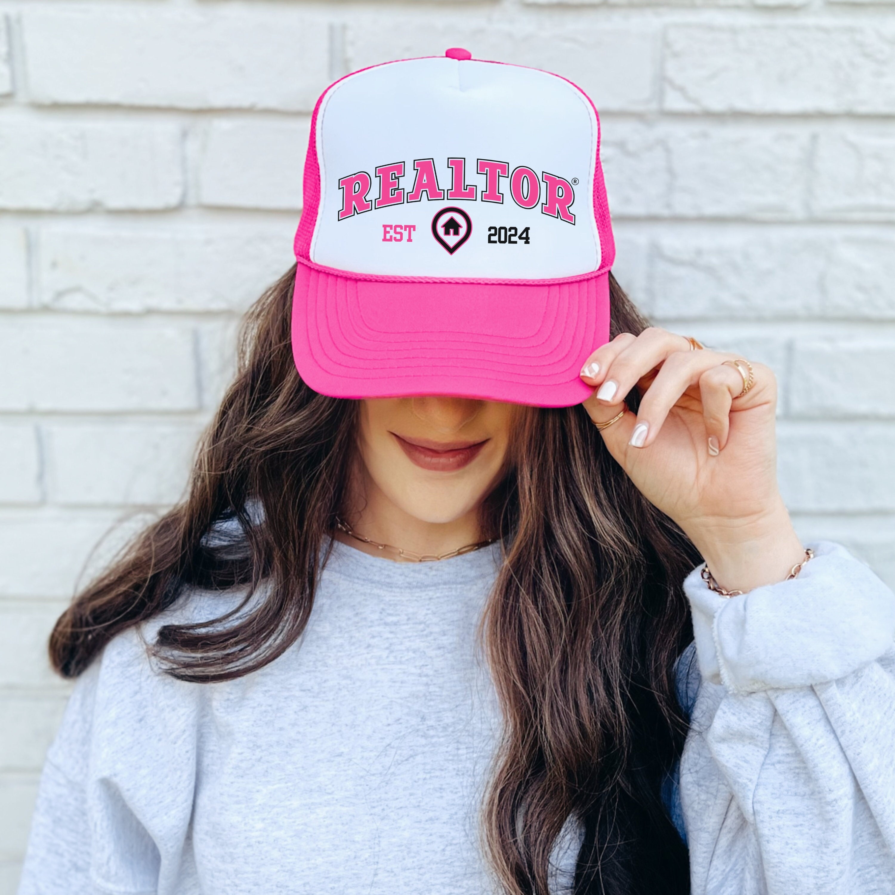 Custom Realtor Trucker Hat, Personalized Realtor Merch, Real Estate ...