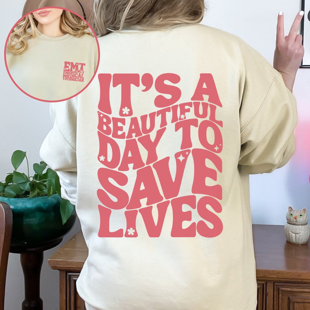 Cute EMT Sweatshirt, Groovy EMT Gift, Retro EMT Shirt, Emergency ...
