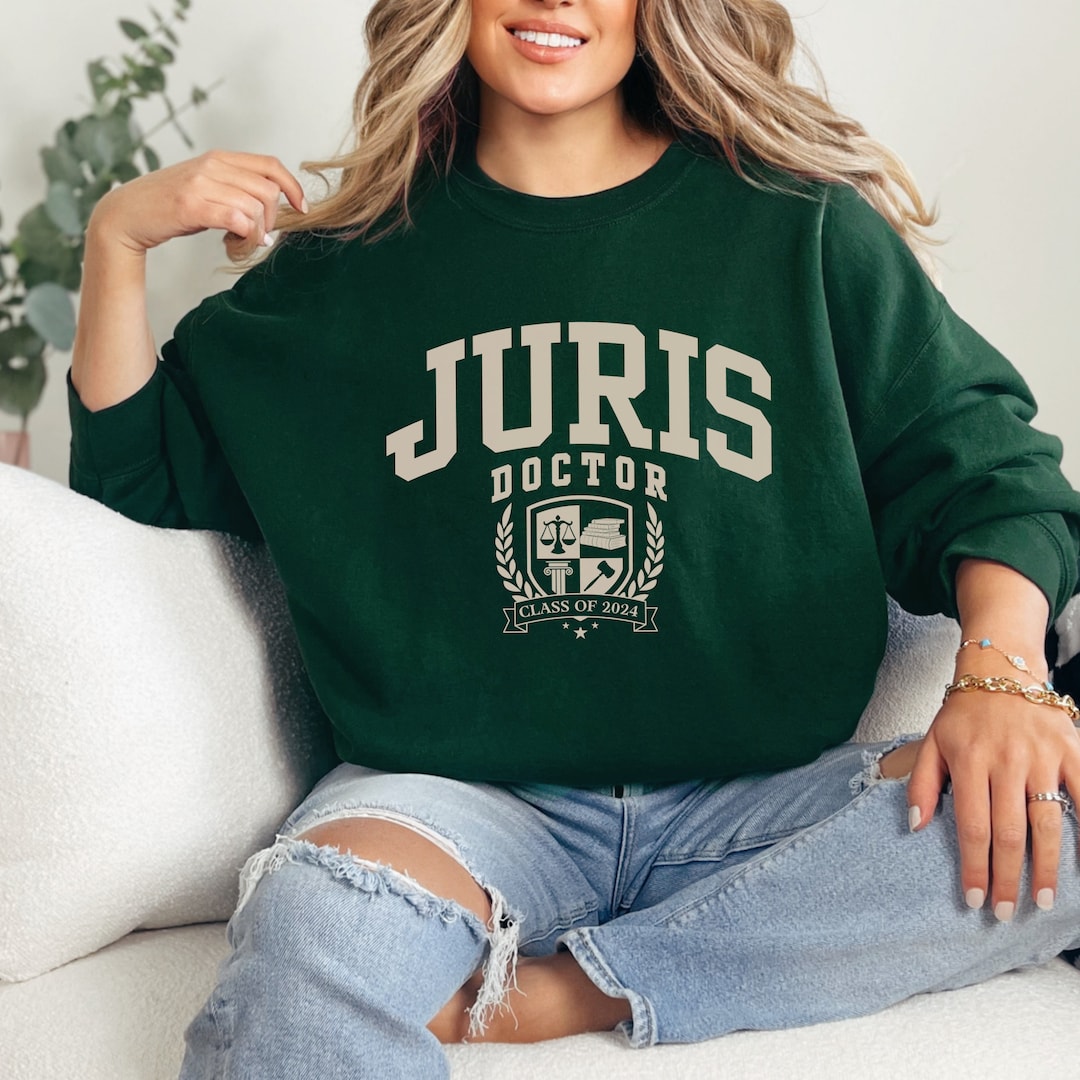 Graduation Crest Lawyer Sweatshirt, Law Graduation Gift, Law School ...