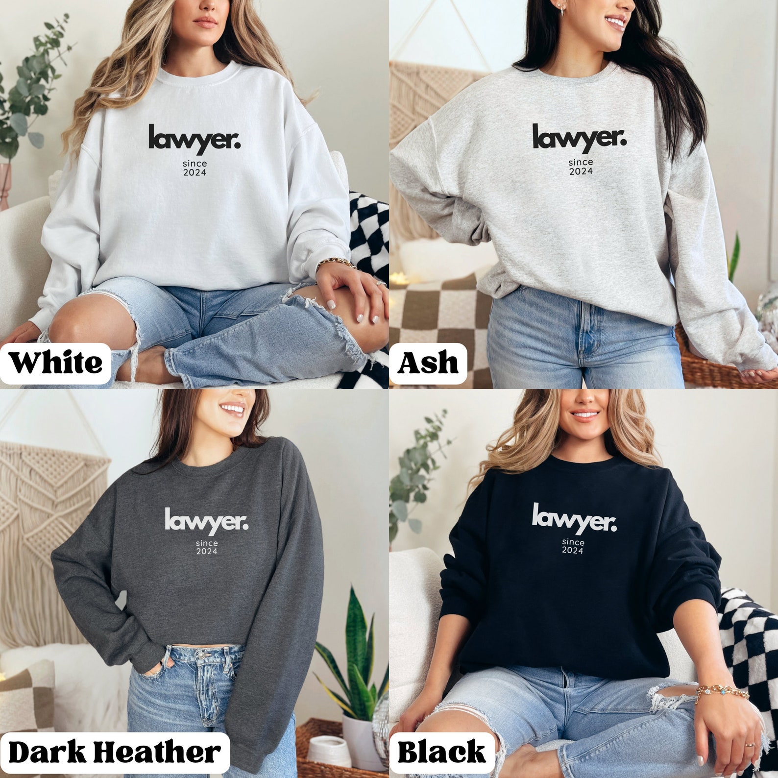 Personalized Lawyer Sweatshirt, Law Graduation Gift, Law School ...