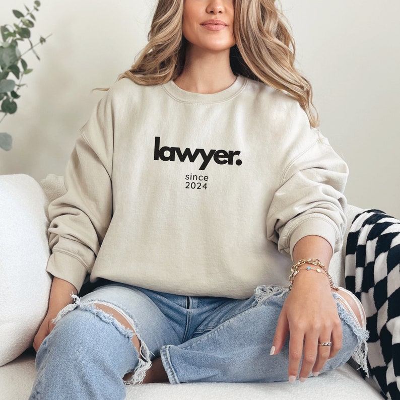 Personalized Lawyer Sweatshirt, Law Graduation Gift, Law School ...