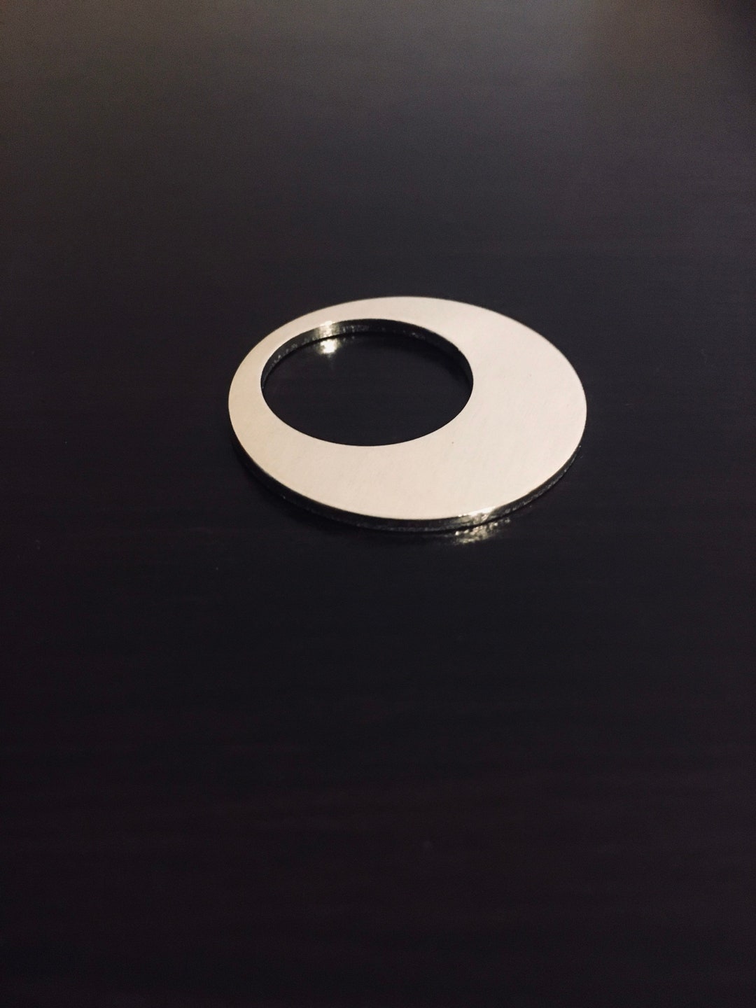 1 1/4" Washer 3/4" off Center Stamping Blanks, Polished Aluminum Blank ...