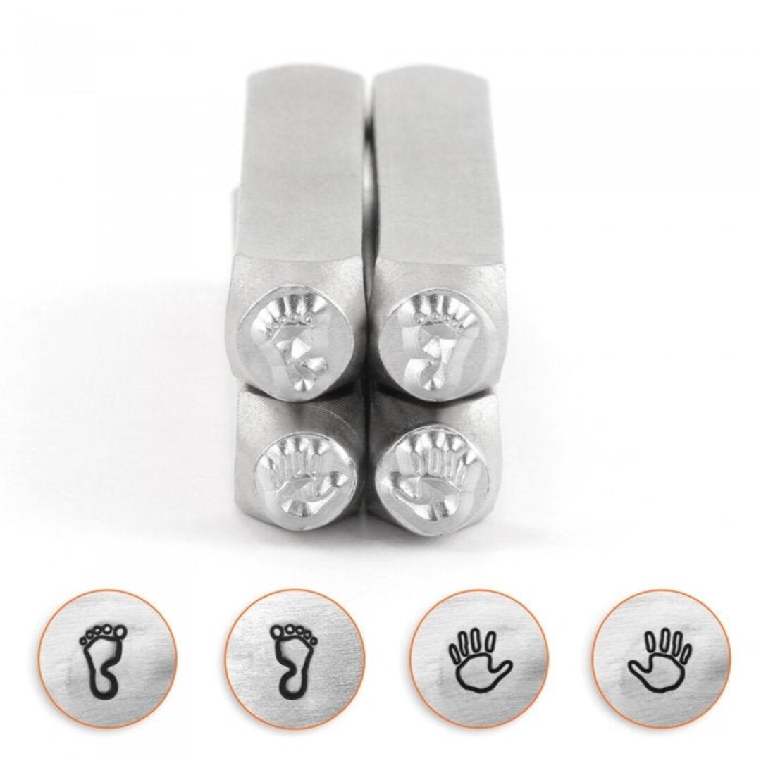 Impressart Hand & Foot Prints Stamp Pack, Metal Stamp Design, Steel ...