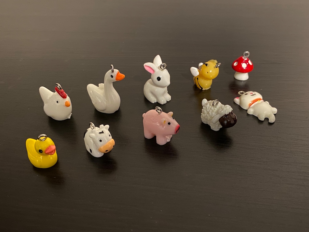 Farm Charm, Duck, Mushroom, Cow Charm, Chicken Charm, Bee Charm, Sheep ...