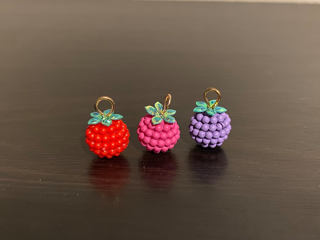 Berry Charm, Charms and Pendants, Berry Pendant, Raspberry Charm ...