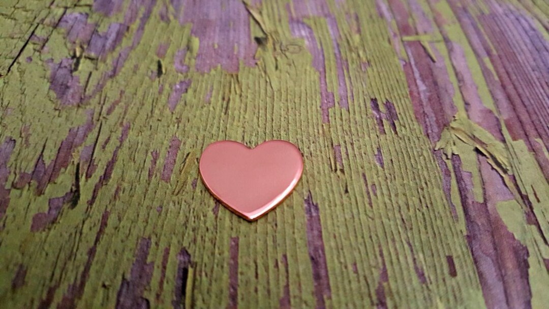 1/2" Heart Copper Stamping Blanks, Copper Heart Blanks, Copper Blanks ...