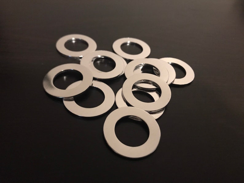 1 1/4" Washer With 3/4" Center Stamping Blanks, Polished Aluminum Blank ...
