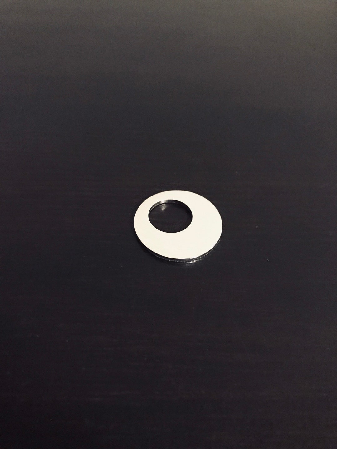 1" Washer With 1/2" off Center Stamping Blanks, Polished Aluminum Blank ...