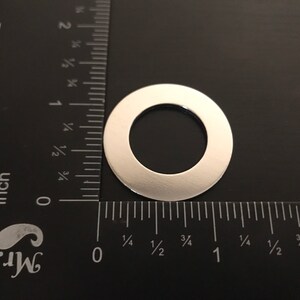 1 1/4" Washer With 3/4" Center Stamping Blanks, Polished Aluminum Blank ...