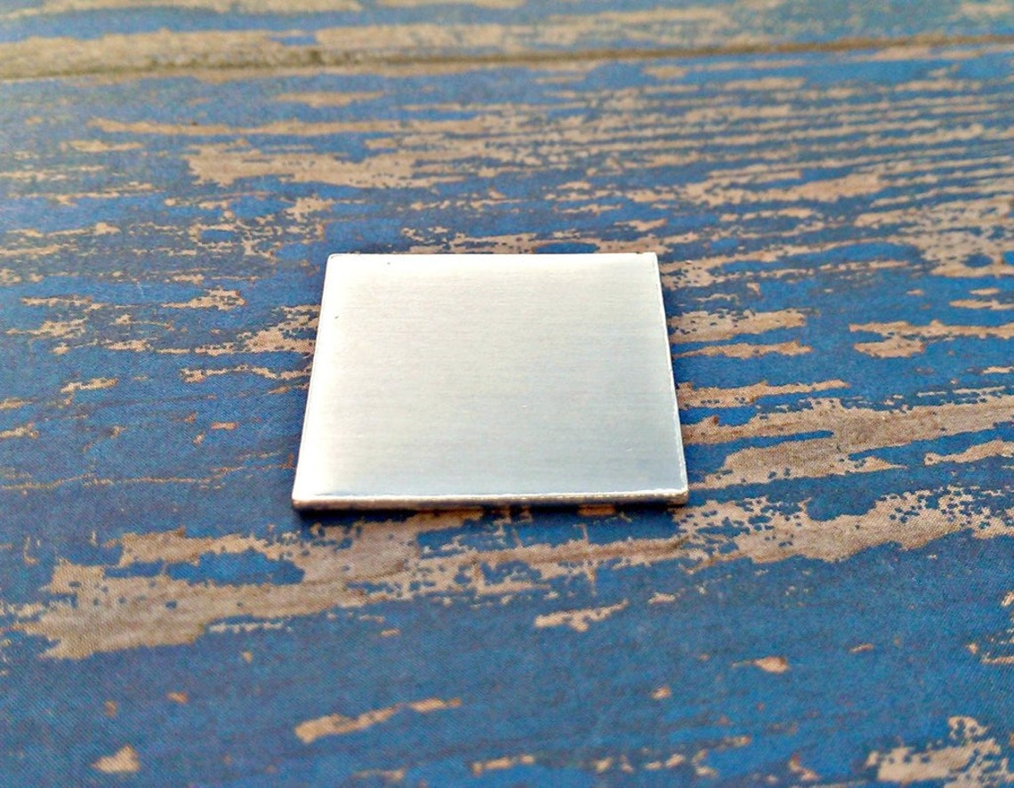 1 1/2 Square Stamping Blanks Polished Aluminum Blanks | Etsy