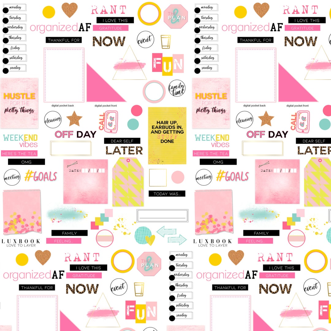 The Love To Layer Collection By Luxbook Goodnotes Stickers Etsy
