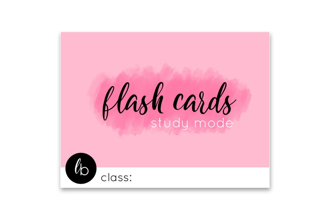 Digital Flash Cards - Etsy