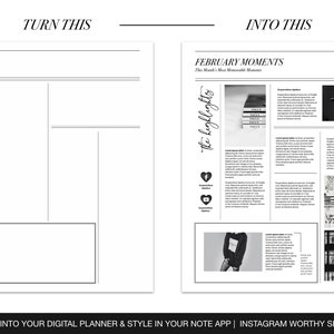 The Editorial Template Collection by Luxbook, Digital Planner Templates ...